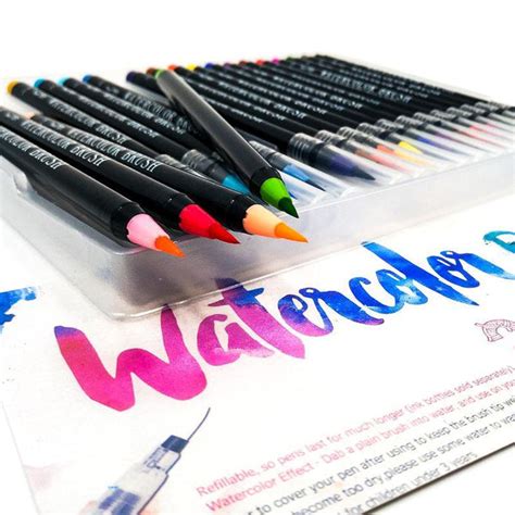 Monet Watercolor Brush Pens 20 Piece Set Sugar And Cotton
