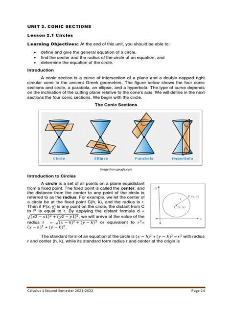 Unit 2 Lessons 2 1 To 2 2 Pdf Circle Algebraic Geometry