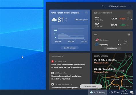 How To Configure Windows S Weather News Taskbar Widget
