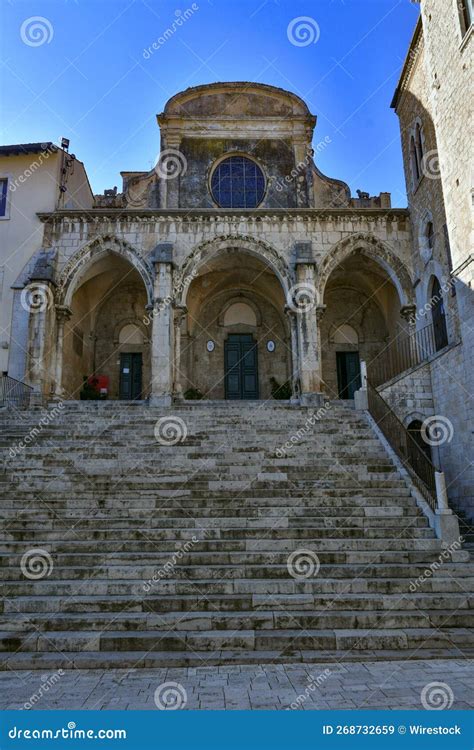 The Medieval Village Of Priverno Italy Stock Image Image Of