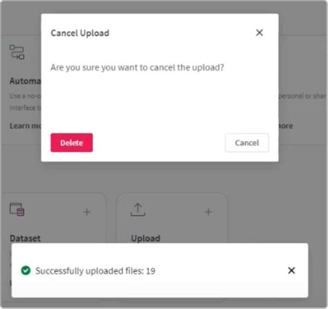 qlik cloud analytics upload of data files does not fully complete