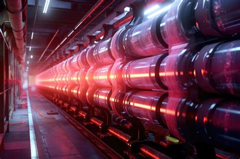 Premium Ai Image Particle Accelerators Cooling System Pipes Created With Generative Ai
