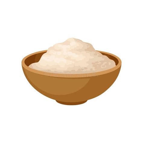 Soy Flour On White Background Vector Illustration Stock Vector