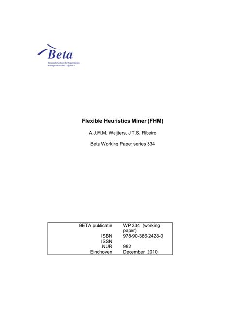 Pdf Flexible Heuristics Miner Fhm