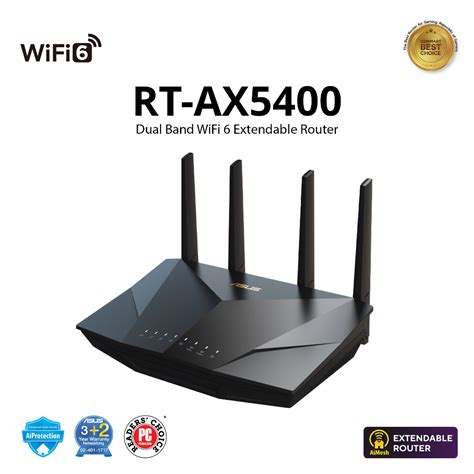 Asus Rt Ax Ax Dual Band Wifi Ax Extendable Router Included Built In Vpn
