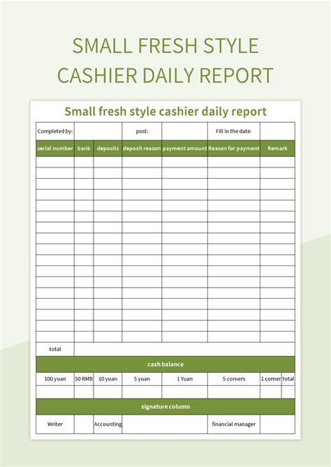 Cashier Template Excel At Leonard Kaminski Blog