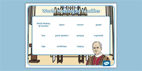 World Meeting Of Families Word Mat