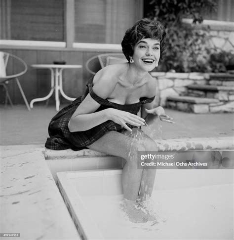 Actress Valerie Allen Poses By The Pool In Los Angeles California