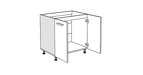 Кухненски шкаф долен за мивка In D80 S дъб артизан • Модулна кухня In