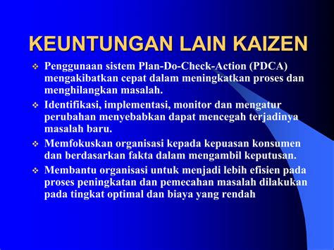 Materi Kaizen Pemanfaatan Kaizen Di Dalam Perusahaan Lean Management Pptx