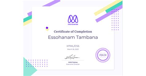 essohanam tambana on linkedin microverse html css module essohanam