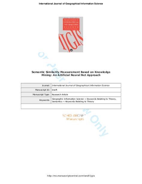 Pdf Semantic Similarity Measurement Based On Knowledge Mining An Artificial Neural Network