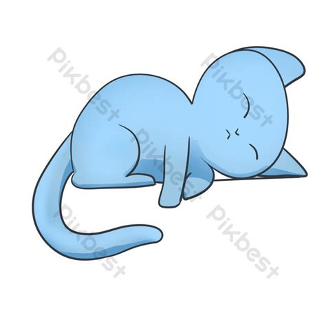 Drawing Kitten Sleeping Illustration PNG Images PSD Free Download Pikbest