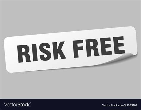 Risk Free Sticker Label Royalty Free Vector Image