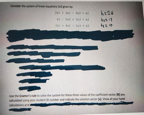 Solved Consider The System Of Linear Equations 3×3 Given By