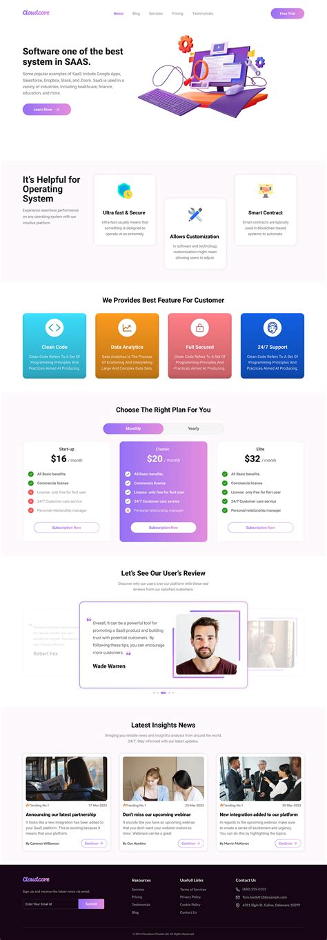 SAAS Website UI Design On Behance SAAS Website UI Design On Behance