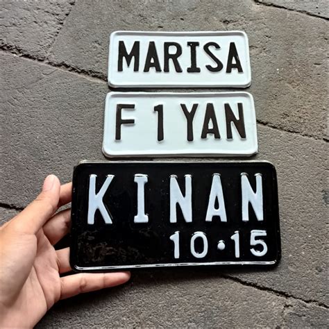 Jual Custom Plat Nama Dan Nomor Sepeda Listrik Plat Sepeda Listrik Proses Cepat Shopee Indonesia