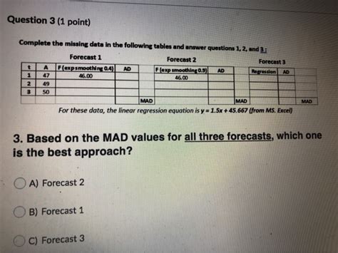 solved question 1 1 point complete the missing data in the