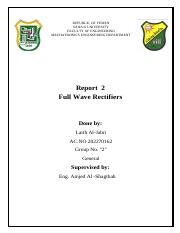 Understanding Full Wave Rectifiers Experiment Analysis Course Hero