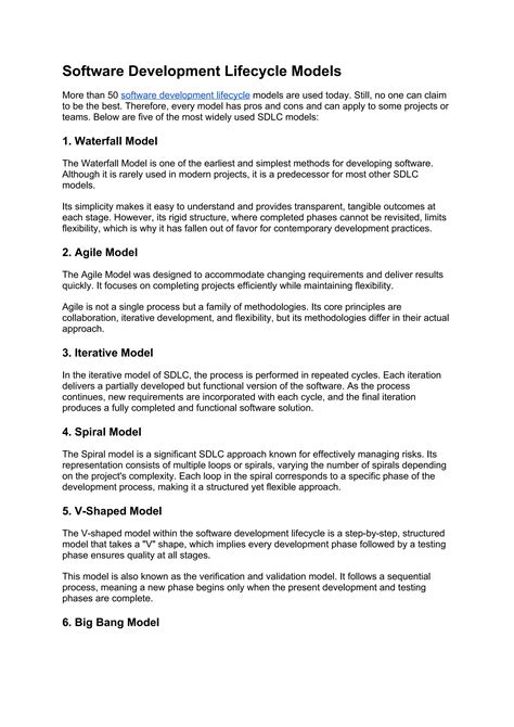 Key Phases Of The Software Development Lifecycle Sdlc Explained Docx