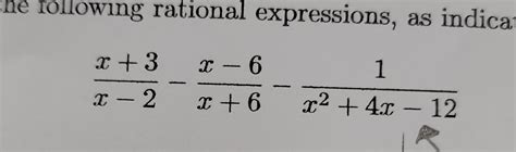 Solved Add Or Subtract The Following Rational Expressions Chegg