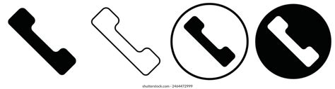 Phone Icon Vector Set Flat Phone Stock Vector Royalty Free 2464472999