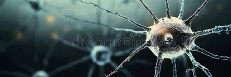 Artistic Rendering Of Neural Network Brain Cells Synapses And