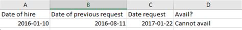 Excel Formula For Dates Stack Overflow