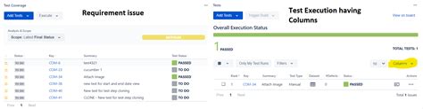 Xraycloud As A User I Should Be Able To Add Columns In The Test Coverage Section Of The