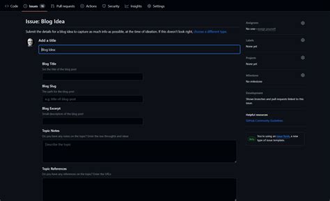 Github Issue Template Yaml At Netnatashablog Blog