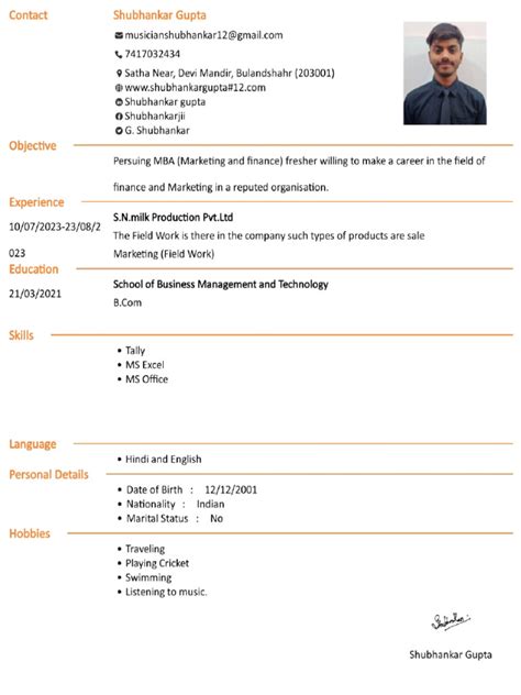 Sg Resume Final Shubhankar Gupta Pdf