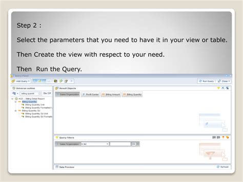 sap webi chart creation from table ppt