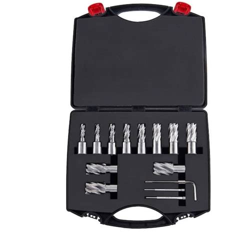 Skyshalo Annular Cutter Set13 Pcs Weldon Shank Mag Drill Bits 716 In