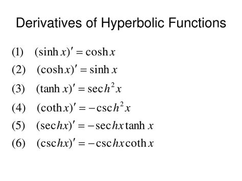 Ppt Hyperbolic Functions Powerpoint Presentation Free Download Id 2255376