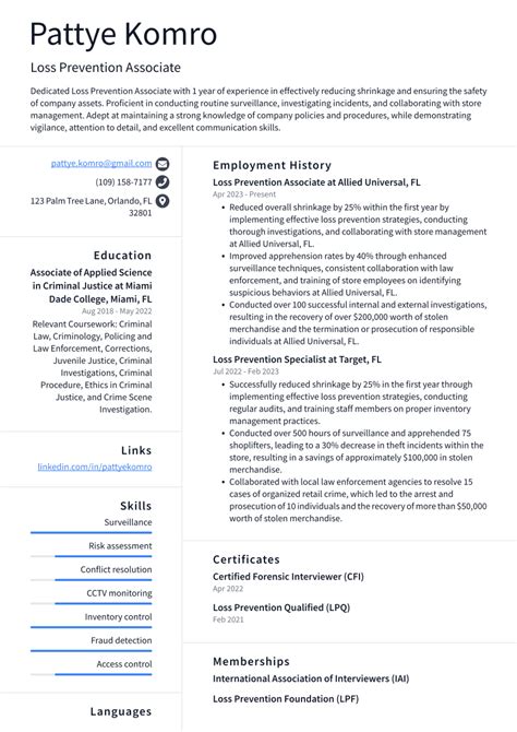 Top 18 Loss Prevention Associate Resume Objective Examples