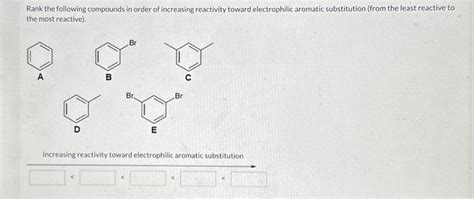 Solved Rank the following compounds in order of increasing | Chegg.com