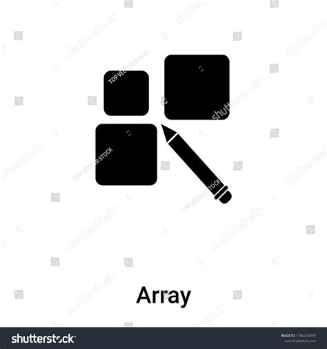 Array Icon Vector Isolated On White Stock Vector Royalty Free