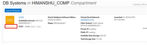Database As A Service Dbaas Create Database Using Oci Console