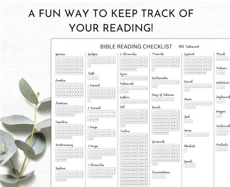 Bible Reading Checklist Bible Reading Plan 365 Days Of The Bible