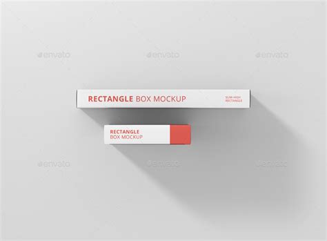 Box Mockup High Slim Rectangle Graphics Graphicriver