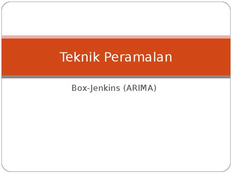 Ppt Model Arima