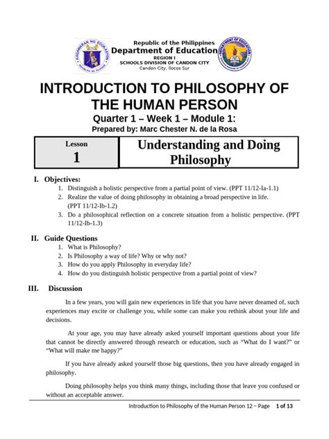 intro to philo q1 w1 module1 understanding and doing philosophy final