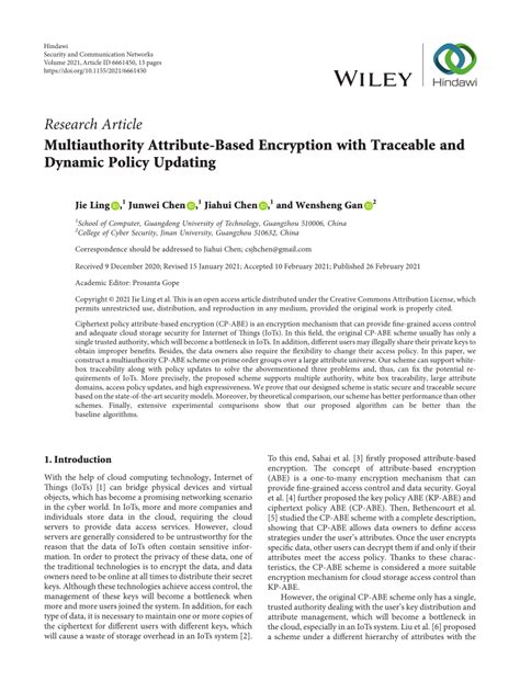 Pdf Multiauthority Attribute Based Encryption With Traceable And