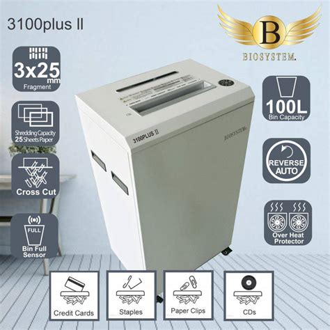 Biosystem Paper Shredder 3100 Ii Plus