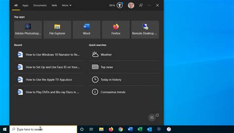 How To Add Search Bar In Windows 10 Start Menu
