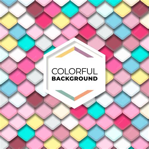 Premium Vector Colorful Abstract Hexagon Geometric Seamless Pattern