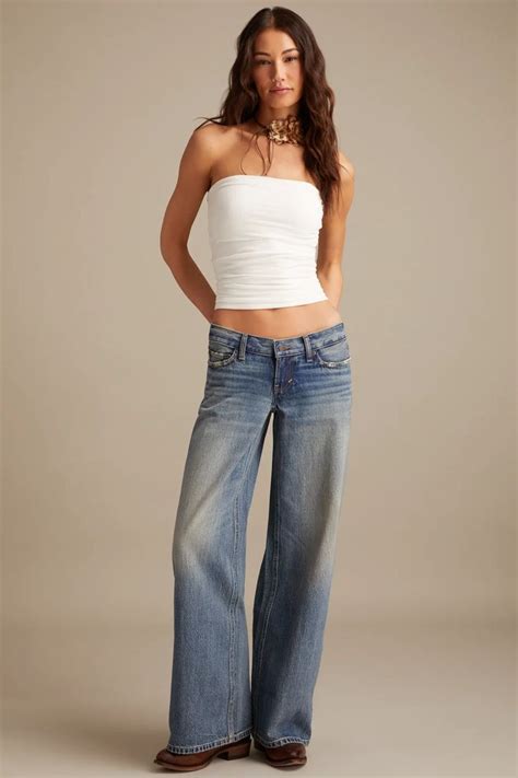 Super Low Rise Ultra Wide Low Rise Jeans Outfit Summer Low Rise
