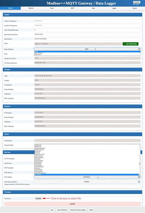 2 Port Modbus Rtuascii And Modbus Tcp To Mqtt Gateway With Data Logger Atac Technology Co Ltd