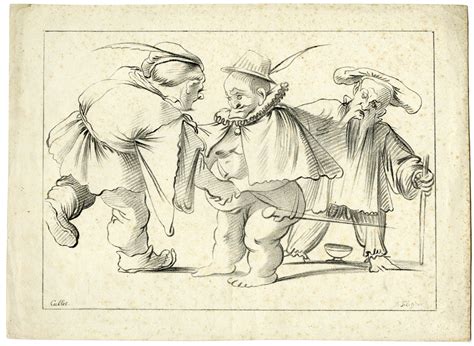 Antique Master Print Dwarfs Early Lithograph Piloty Callot C1810 1820