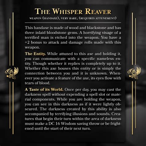 Collab The Whisper Reaver A Mysterious Entity Bound Axe Runearthedarcana